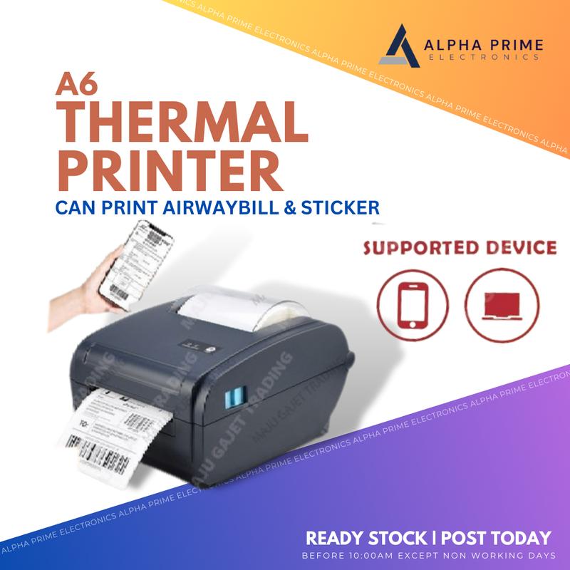 +FREE GIFT+ A6 Thermal Printer Waybill AWB Airway Bill Sticker - TikTok ...