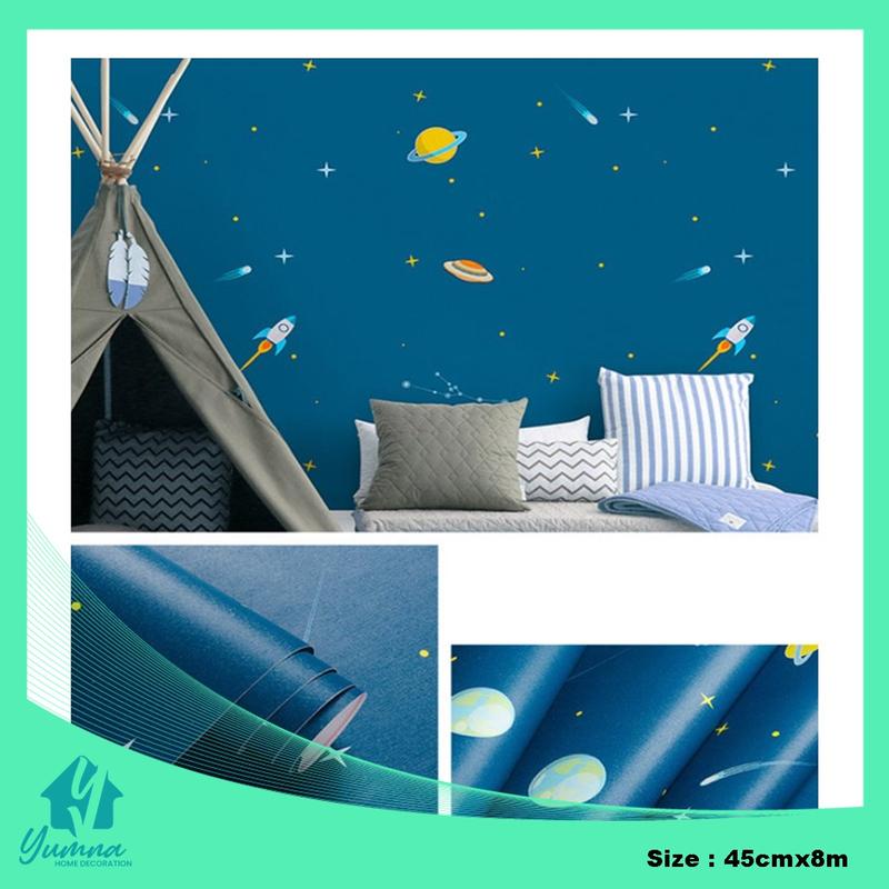 WALLPAPER DINDING 45X9M - LUAR ANGKASA Dekorasi Tahan air MOTIF - Shop ...