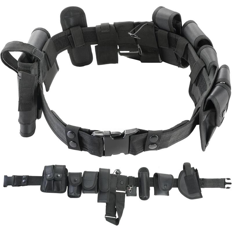 10 in 1 Police Tactical Belt Security Guard Belt Multifunctional ...