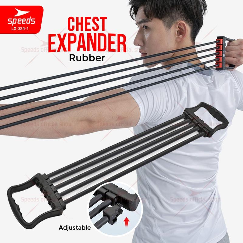 SPEEDS Chest Expander Rubber Chest Adjustable Alat Olahraga Gym Fitness ...