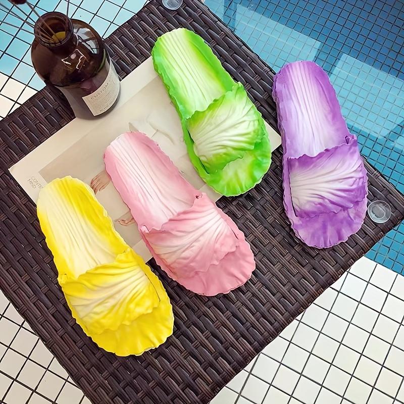 Slaid Rekaan Kubis, Lucu dan Kreatif, Kasut Musim Panas Rata - TikTok ...
