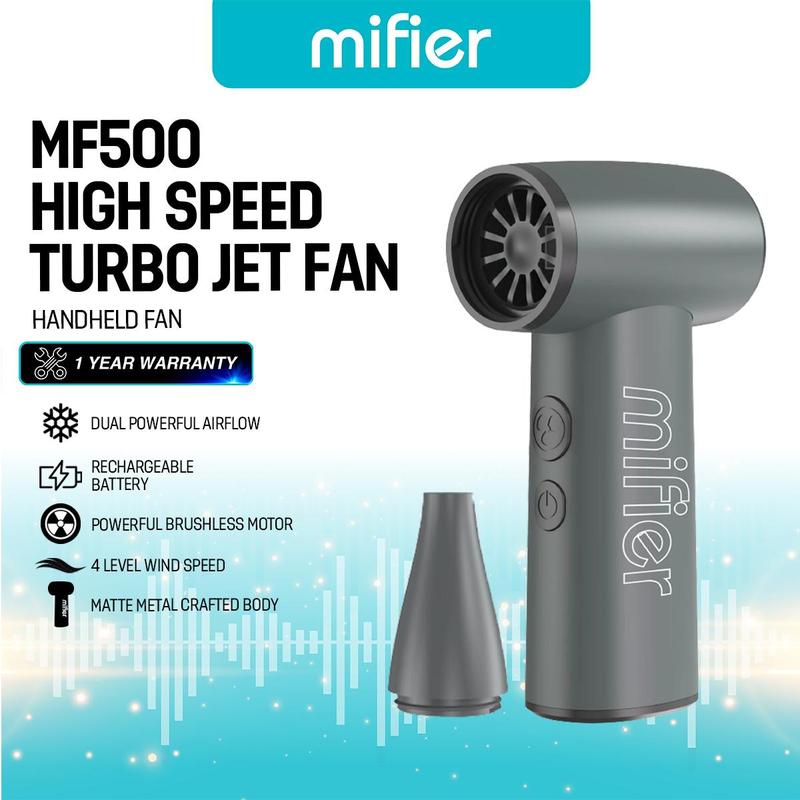 VINNFIER MIFIER MF500 High Speed Turbo Jet Mini Fan 2-in-1 Compressed ...
