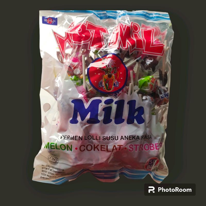 Hot milk @50 pcs Dan MiL POP @30 pcs Candy Permen Susu - Permen Lolipop ...