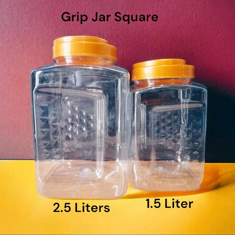 Plastic Square Grip Jars 1.5 liter and 2.5 liters Containers - TikTok ...