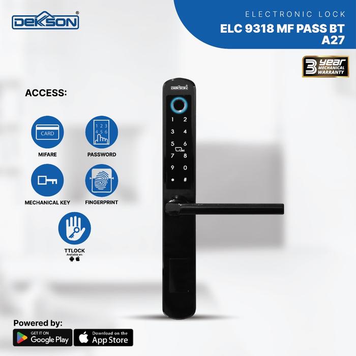 Promo DEKKSON Electronic Lock Kunci Digital ELC 9318 MF PASS BT (R) A27 ...