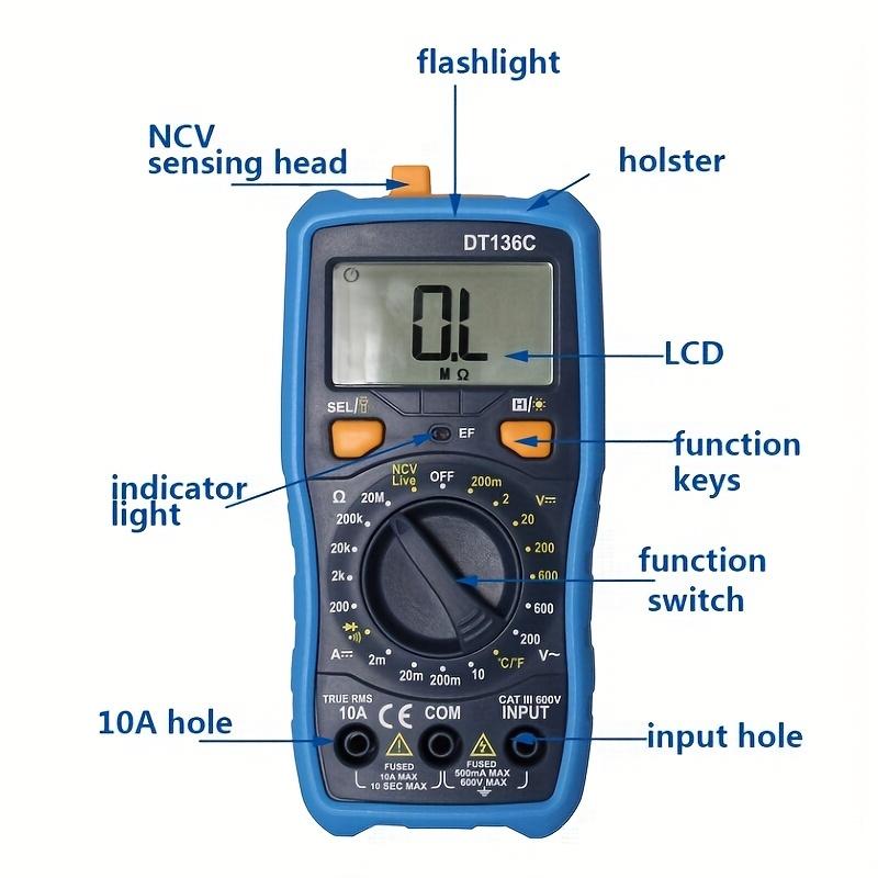 Full Range Anti-Burn Digital Avometer-AC/DC Voltage, Resistance ...