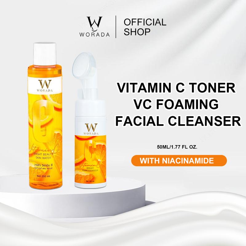 WORADA 2 in 1 Vitamin C set Vitamin C Bright Foam Cleanser 150ml ...