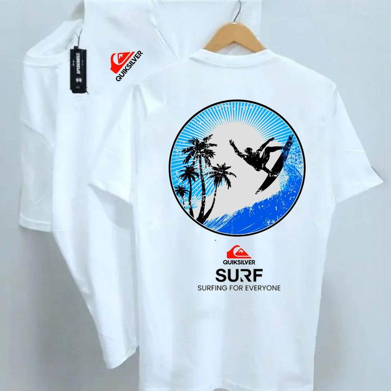 Kemeja-T Surfing, Tema Distro, Quiksilver, Untuk Lelaki dan Wanita ...