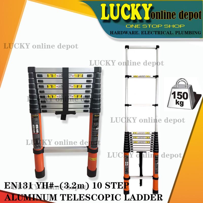 ALUMINUM TELESCOPIC LADDER 10 STEPS - TikTok Shop Philippines
