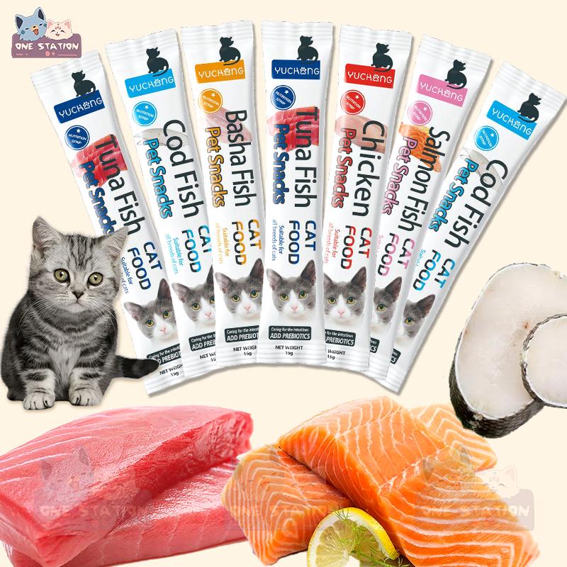Snack Kucing snack hewan peliharaan cat strip Creamy Snack Kucing ...