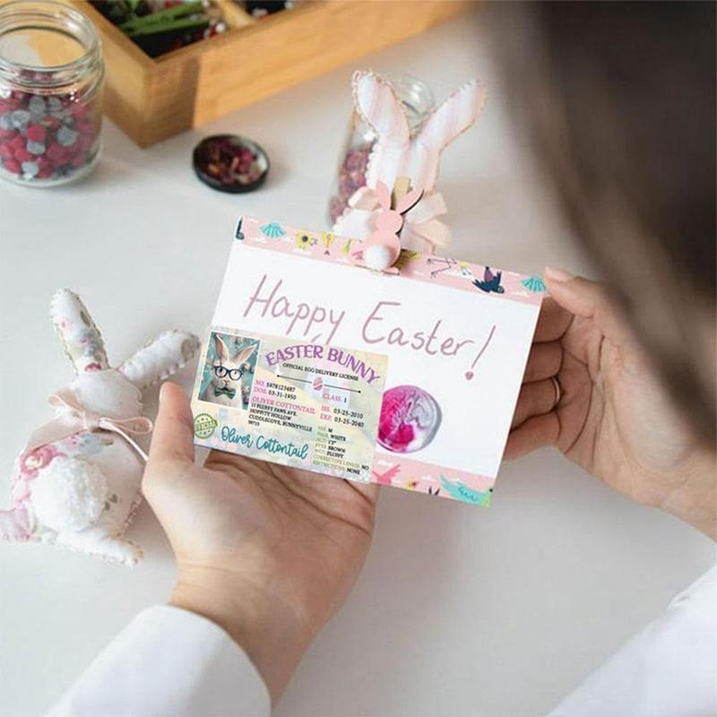 Funny Plastic Easter Bunny ID Pass Novelty DIY Crafts Easter - TikTok ...