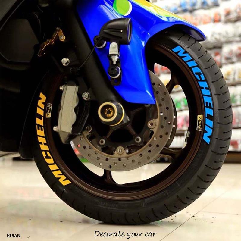 Car and Motorcycle Tire Letter Stickers Rubber Wheel Logo Stickers ...