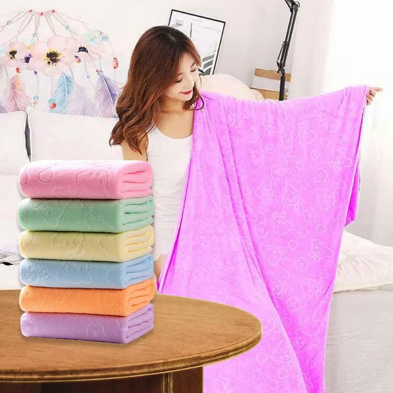 70cm x 140cm Microfiber Towel Cotton Bath Towel Embossed Towel - TikTok ...