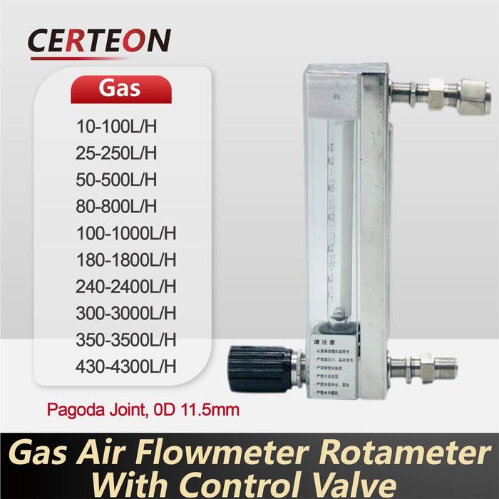 Jual Tool Alat Glass Tube Rotameter Flow Meter DK800-6 Variable Area ...