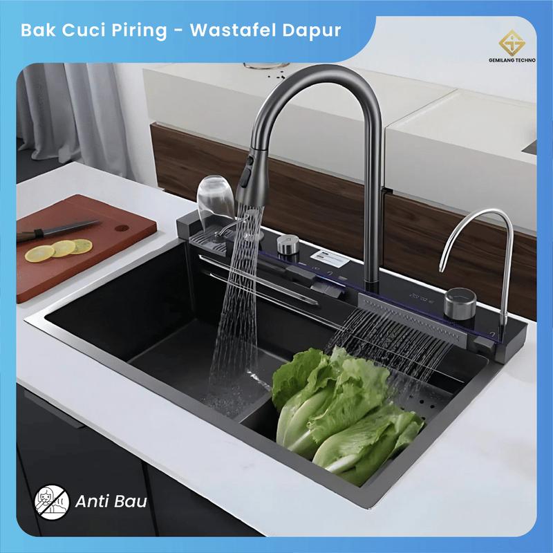 Paket Bak Cuci Piring Wastafel Dapur Stainless Kitchen Sink model piano ...