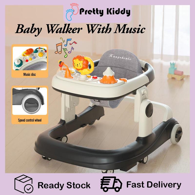 T032 Baby Walker with Music Anti-O-Leg Foldable Portable Folding ...