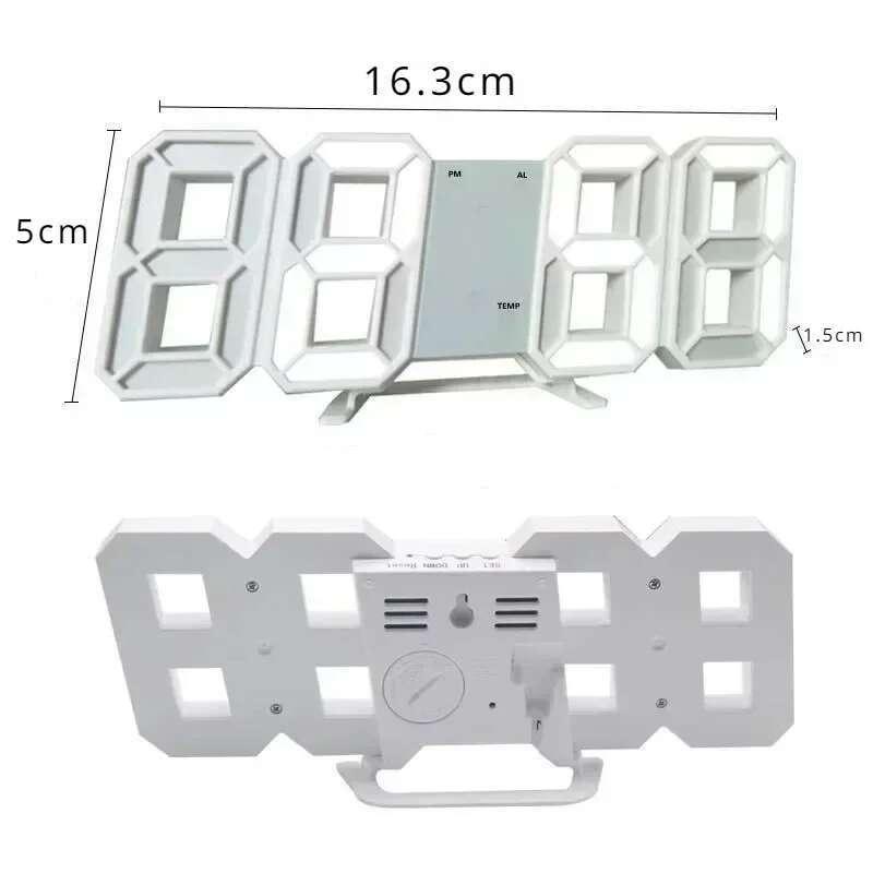 Digital Wall Clock Desk Watches Electronic Alarm Modern Home - TikTok ...