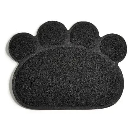 Paw Print Pet Mat Pvc Cat Litter Mat Rubbing Mat Pet Eating Mat ...
