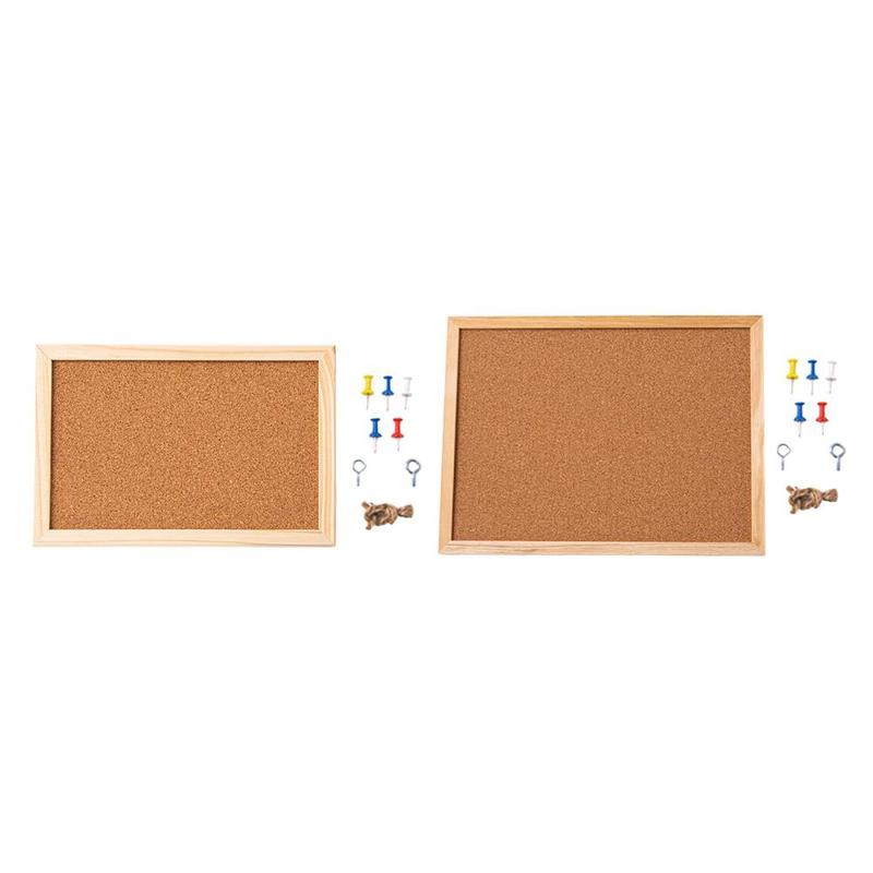 Cork Bulletin Board Kitchen Rectangle Wooden Hanging Tackboard - TikTok ...