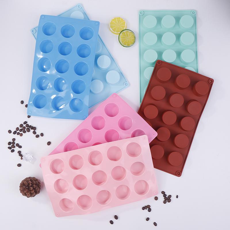 Acuan Silikon Berbentuk Silinder 15 Rongga, Alat DIY untuk Coklat ...