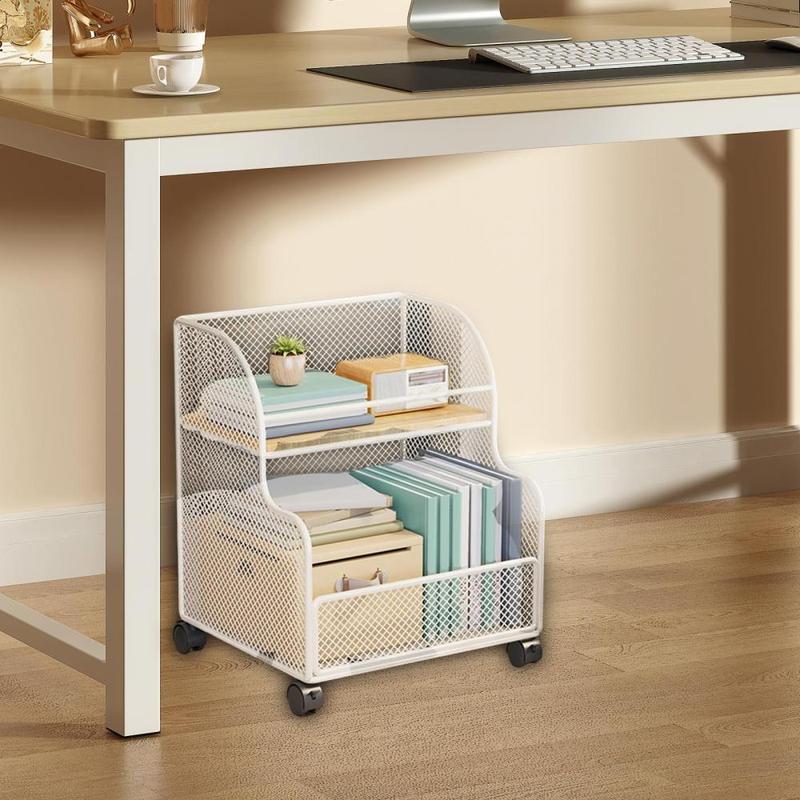 Under Desk Cart with Wheels Multipurpose Large Capacity Movable ...