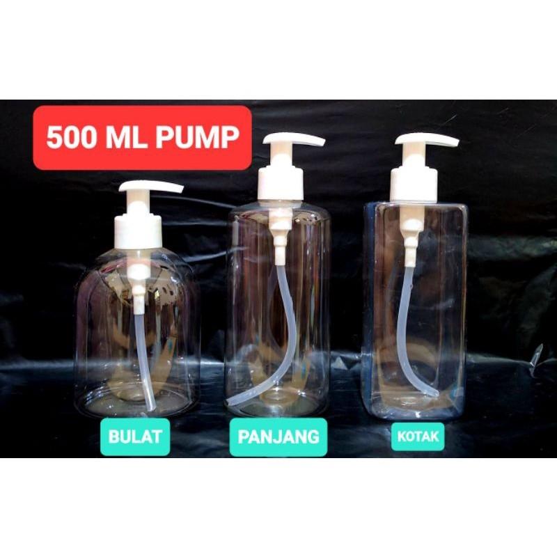Botol Kotak PUMP 500ML 200ML | Bottle PET Wadah isi ulang sabun cair ...