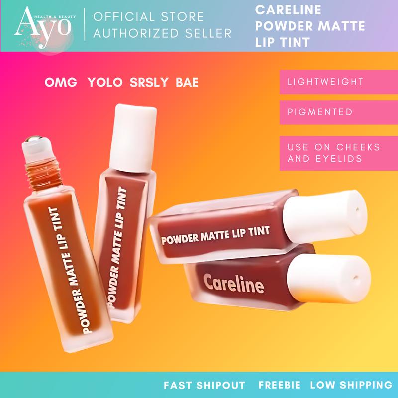 Careline Powder Matte Lip Tint OMG BAE SRSLY YOLO Transfer proof ...