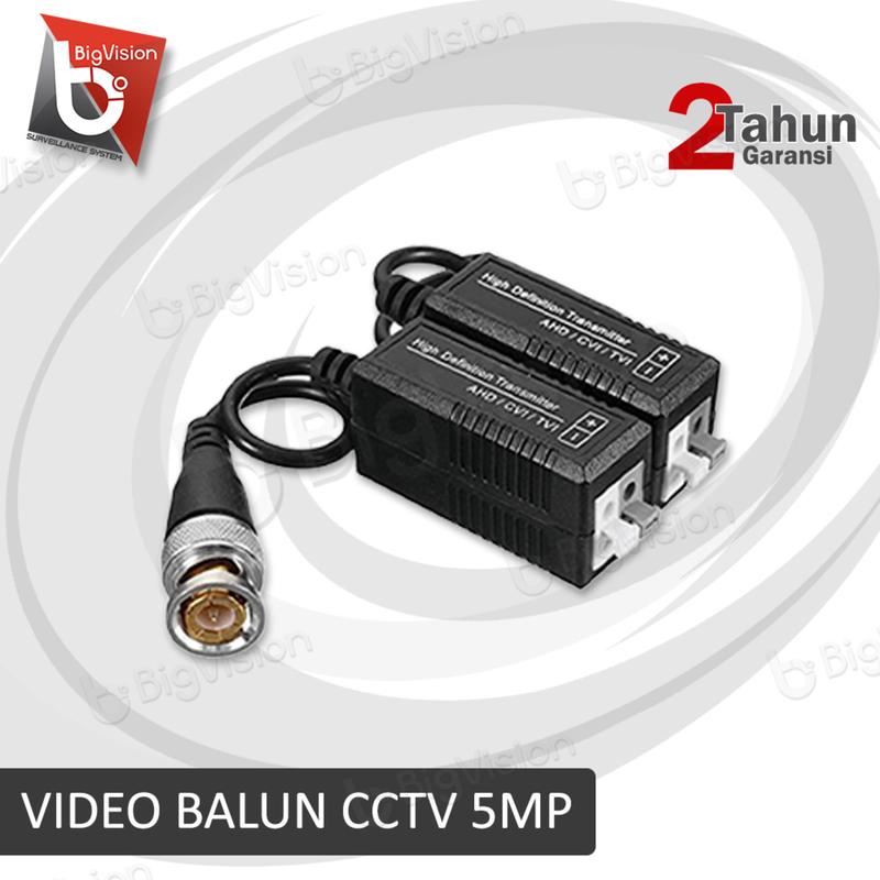VIDEO BALUN 5MP SEPASANG CCTV ORI 1 SET PASSIVE Accessories Hitam ...