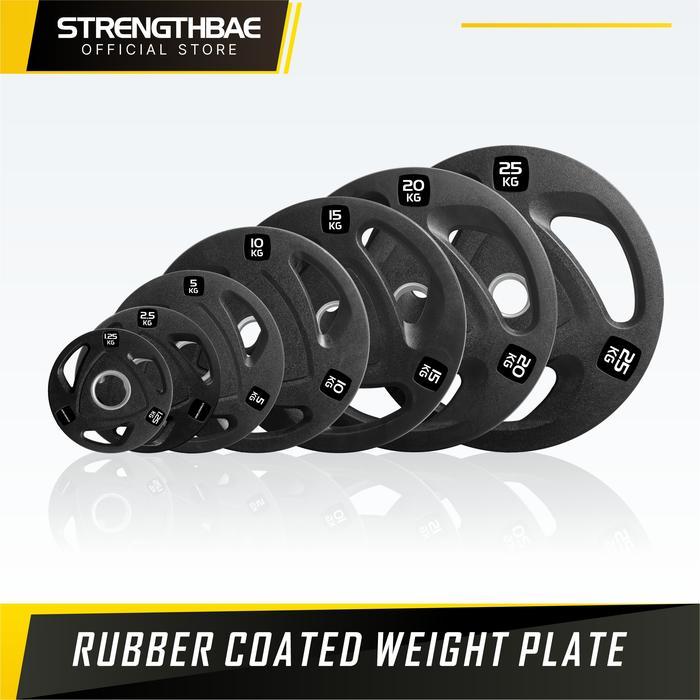 Jual Rubber Weight Plate 3cm & 5cm STRENGTHBAE Plat Beban 1,25kg 2,5kg ...