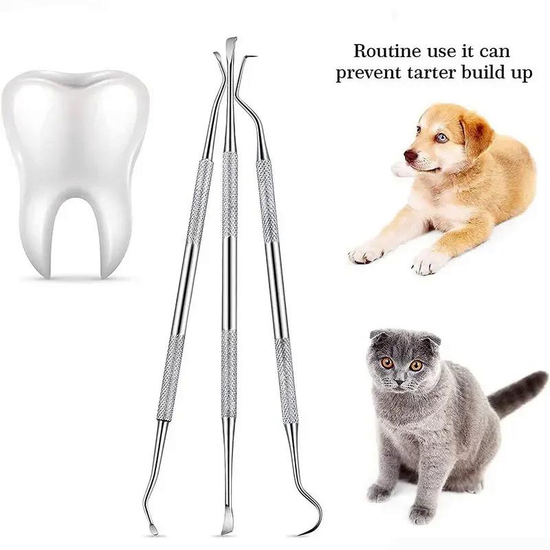 3Pcs Pet Dog Tooth Cleaner Tooth Scaler and Scraper Stainles - TikTok ...