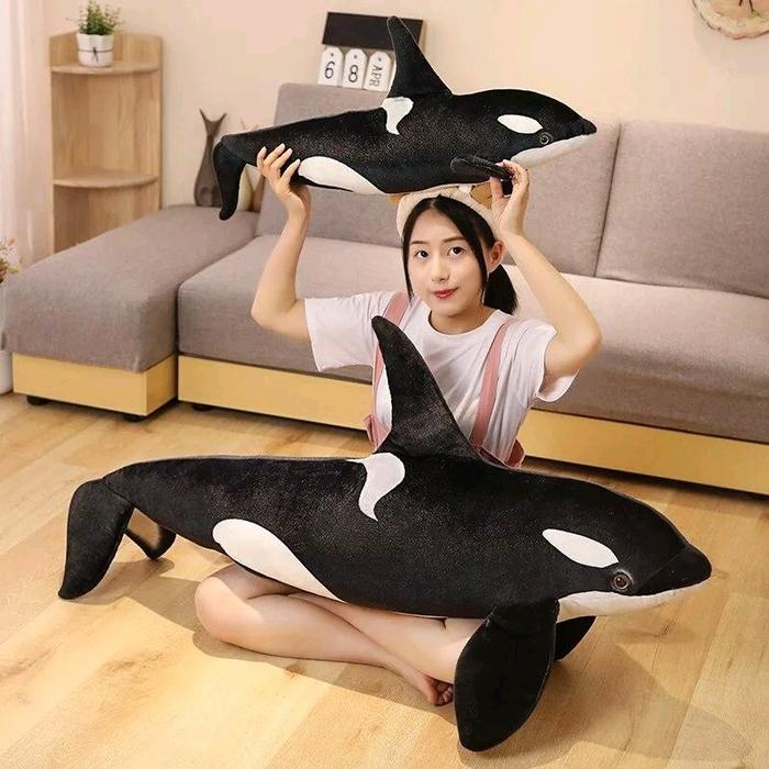 Promo Boneka Karakter Animal Paus Hitam Orca Jumbo - Paus Hitam - Kota ...