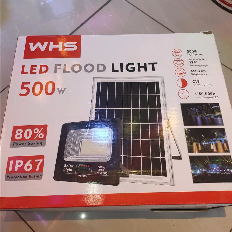 WHS SOLAR FLOOD LIGHTS 500W 300W 200W 100W 50W - TikTok Shop Philippines