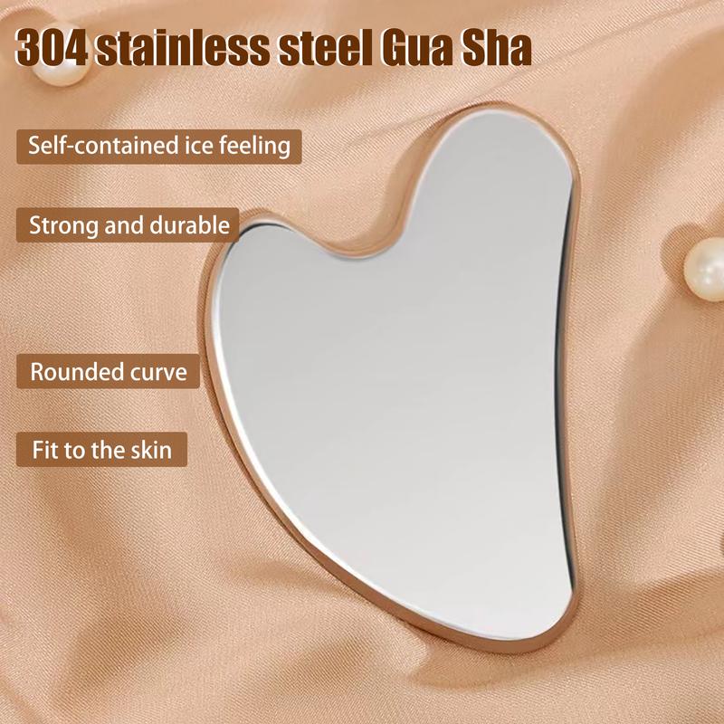 Gua Sha Board Facial Massage Scraper Stainless Steel Beauty Scraper ...