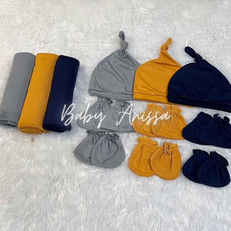 Paket Bedong Dan Topi Set Sartaki Bayi Isi 9PCS Seri Kubus - Shop ...