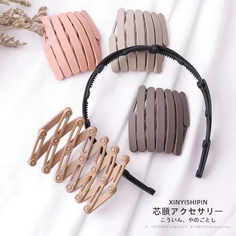 5 pcs /lot Retractable Foldable Hairbands Easy To Carry Headband ...