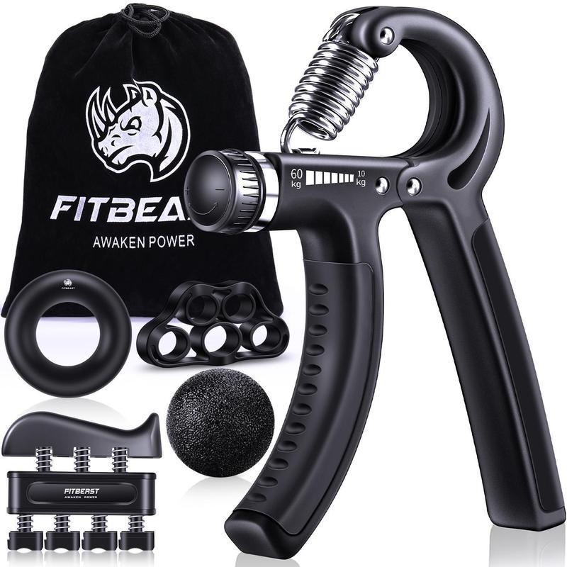 FitBeast Funny Hand Grip Strengthener Workout Kit (5 Pack) Forearm ...