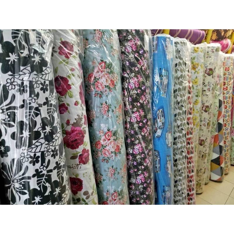 kain langsir heavy cotton fabric English style kain craft kain - TikTok ...