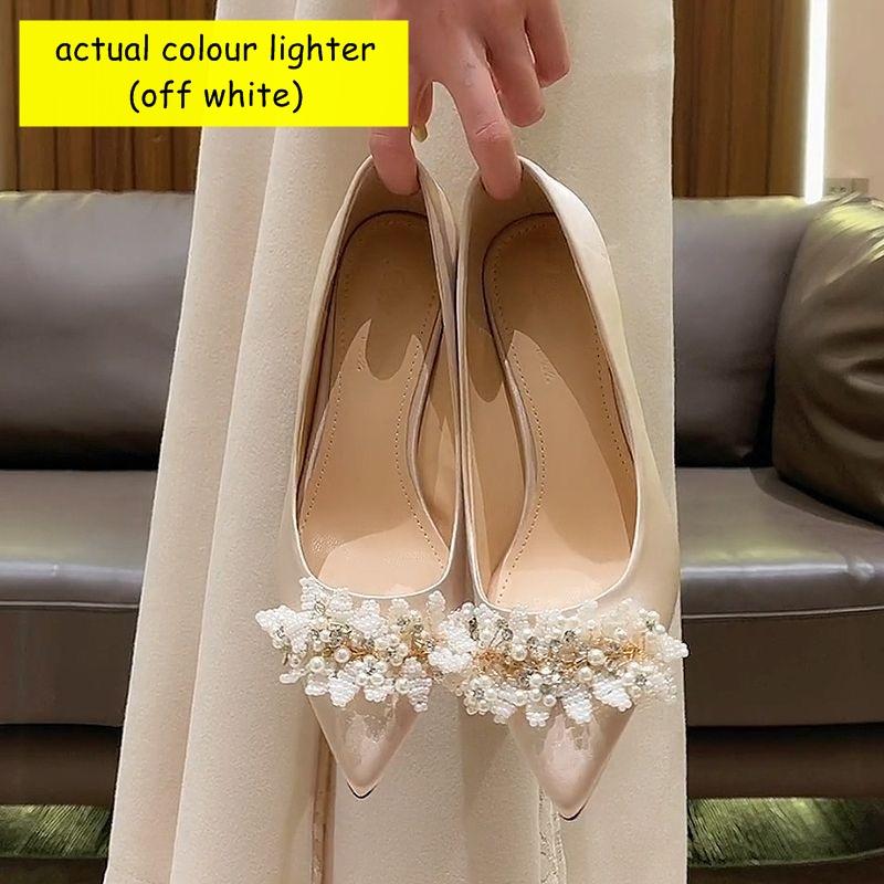 Fashionhomez 8225-I Saloma Wedding Chunky Heel/Bridal Shoes/Kasut ...