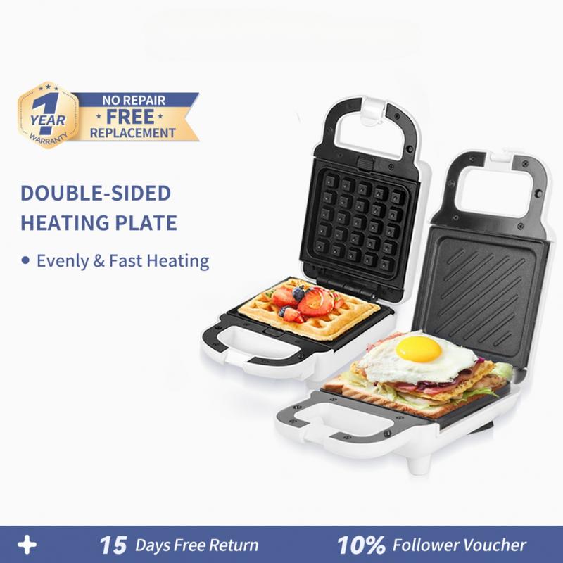 Simplus Sandwich Maker Panini Waffle Breakfast Bread Crepe Portable ...