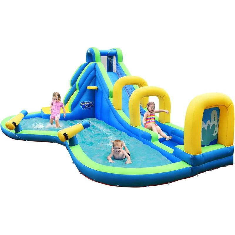 Inflatable Water Slide, 16x12FT Mega Waterslide Park for Kid - TikTok Shop
