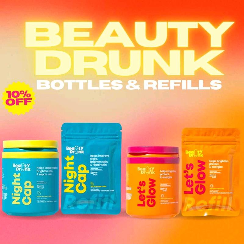 BEAUTY DRUNK BOTTLES & REFILLS (Let's Glow Night Cap) Capsul - TikTok ...