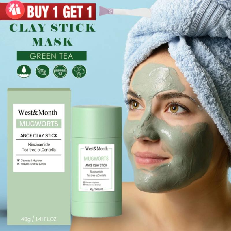Buy 1 Take 1 Mugwort Clay Facial Mask Stick Green Skin Care Face ...