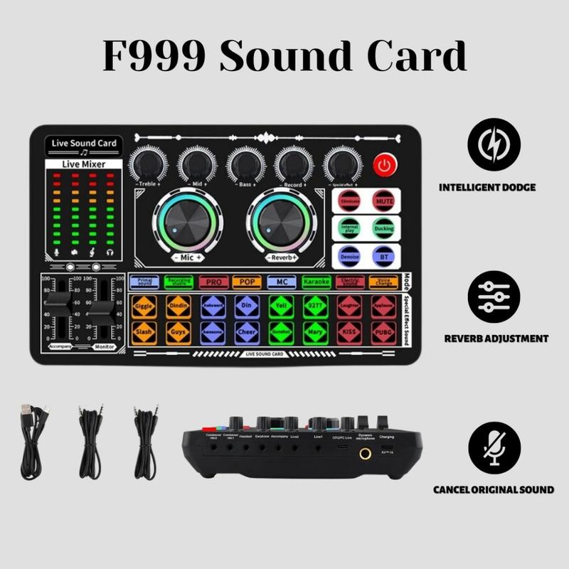 F998/F999 Sound Card with BM800 Microphone For Radio Boardcasting ...
