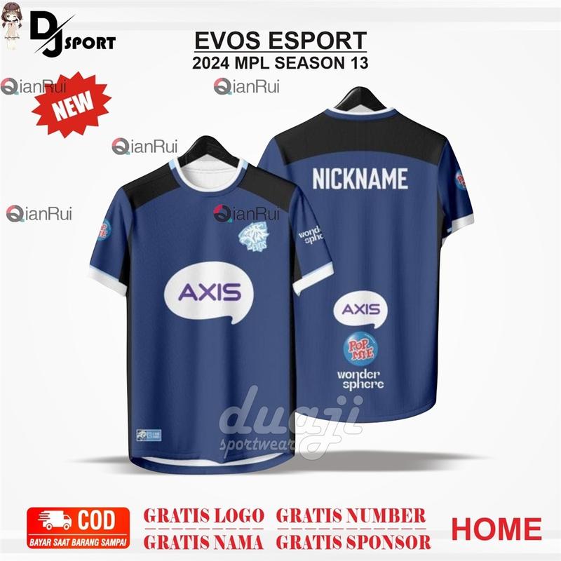 Jersi EVOS ESPORT, Rekaan Terbaru, Cetakan Penuh, Kualiti Premium, - TikTok Shop Malaysia
