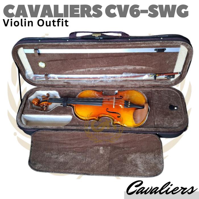 Promo CAVALIERS CV6-SWG Violin Outfit | Biola 1/2 3/4 4/4 1/4 Size - 1/ ...