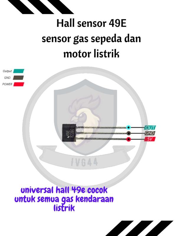 Hall sensor 49e sensor gas sepeda motor listrik Handle Motorcycle ...