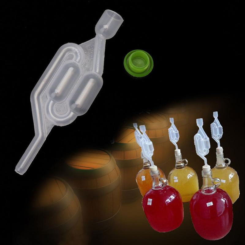 5 Pieces Home Twin Bubble Airlock Plastic Fermentation Airlocks ...