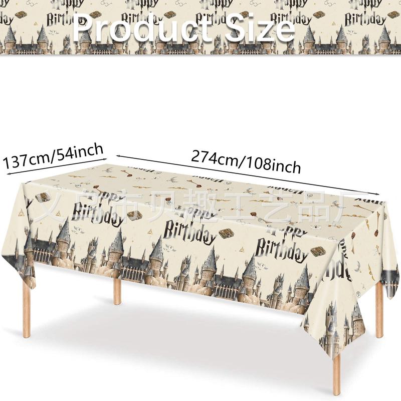 Magic Wizard Party Tablecloth Harry Potter Magic Academy Castle ...