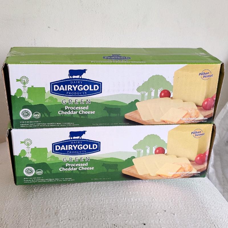 Dairygold Green Keju Processed Cheddar Cheese 2kg - Shop | Tokopedia
