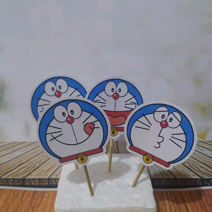 Jual Topper Cupcakes Doraemon Kepala / Doraemon's Head - Tertawa, 4 ...